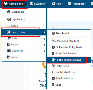 Add Entry Test Interviews in CloudCampusERP | Admission Module Guide